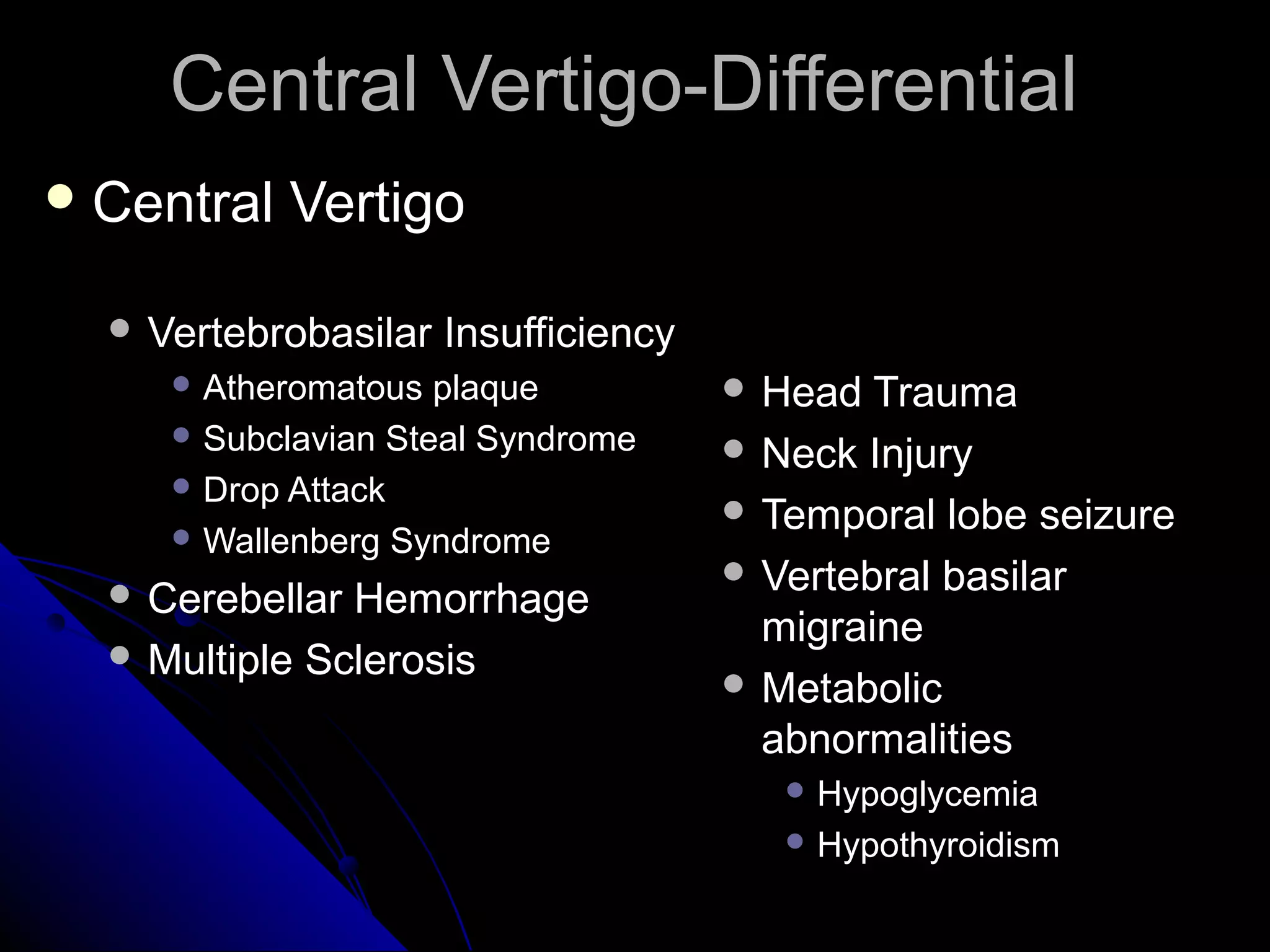 Vertigo and dizziness | PPT