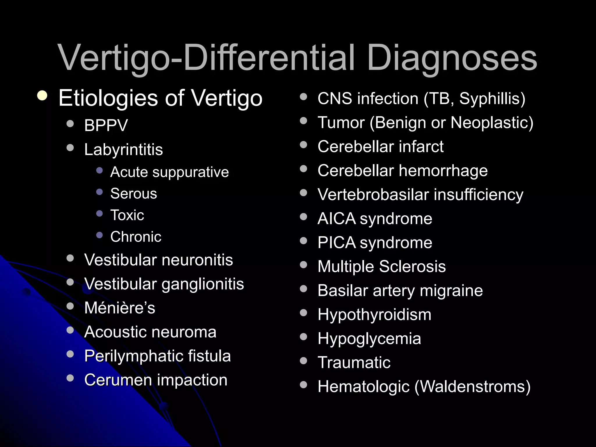 Vertigo and dizziness | PPT