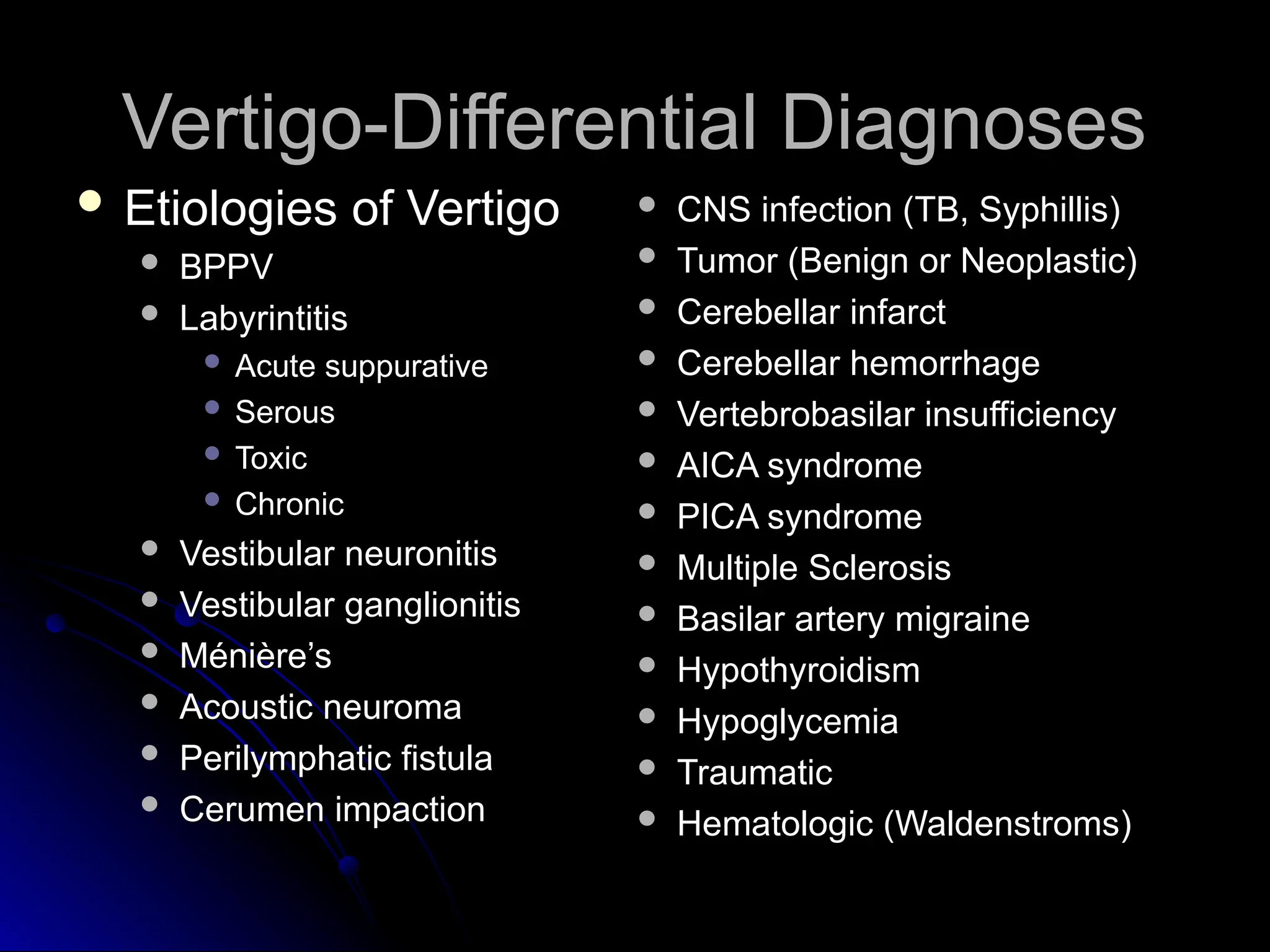 VertigoandDizziness.ppt................... | PPT