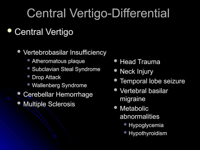 VertigoandDizziness.ppt................... | PPT