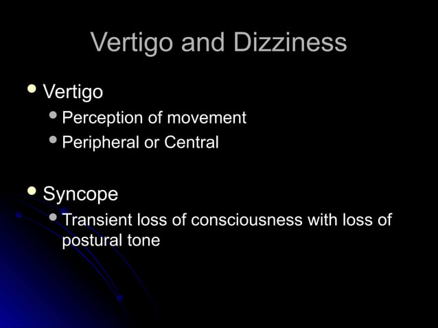VertigoandDizziness.ppt................... | PPT