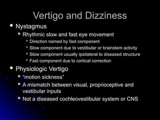VertigoandDizziness.ppt................... | PPT