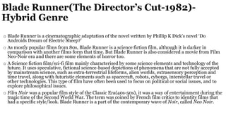 Film Studies- Paper 1(Session A: Vertigo & Blade Runner) | PPTX