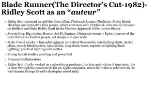 Film Studies- Paper 1(Session A: Vertigo & Blade Runner) | PPT