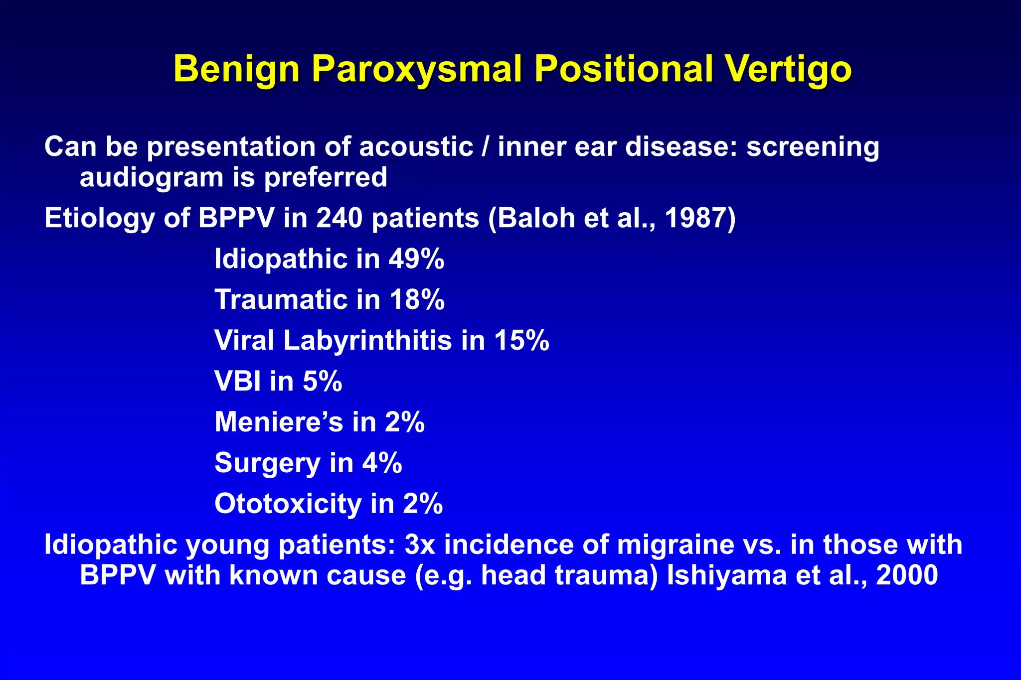Vertigo & Dizziness: Diagnosis, Management | PPT