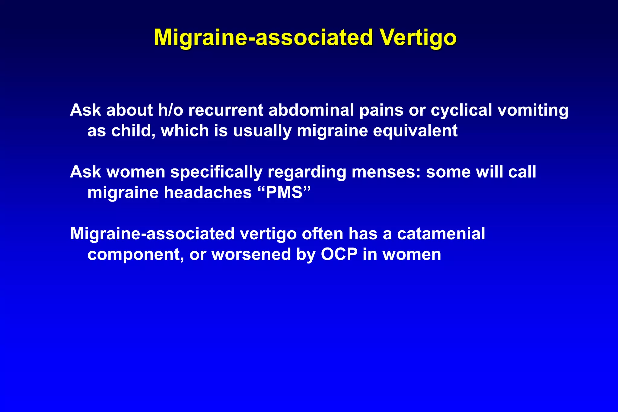 Vertigo & Dizziness: Diagnosis, Management | PPT
