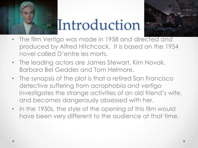 Vertigo - Film Opening Analysis | PPTX