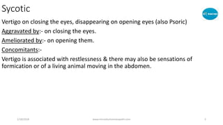 Vertigo in sycotic, syphilitic & tubercular | PPT