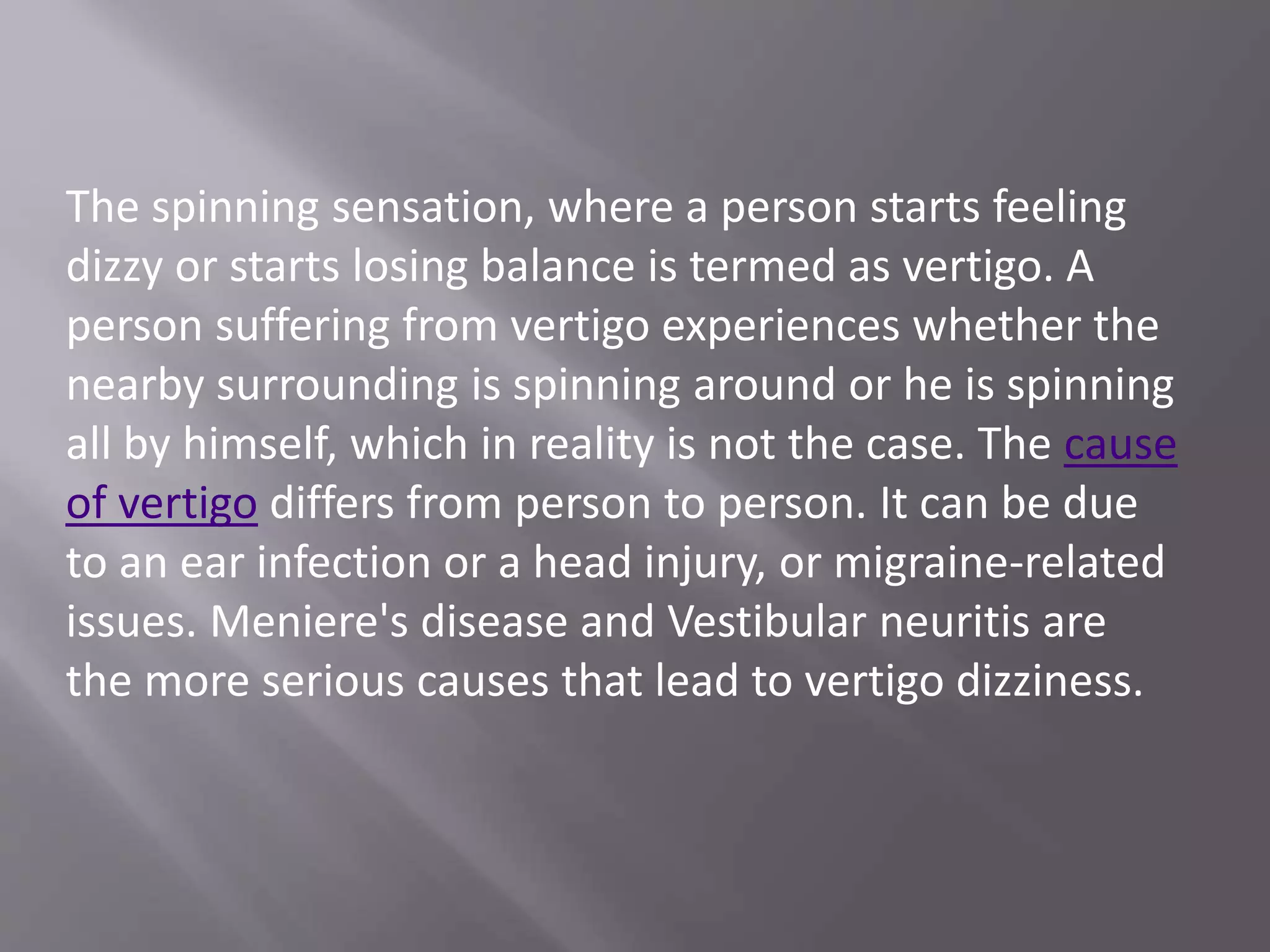 Vertigo medicines | PPT