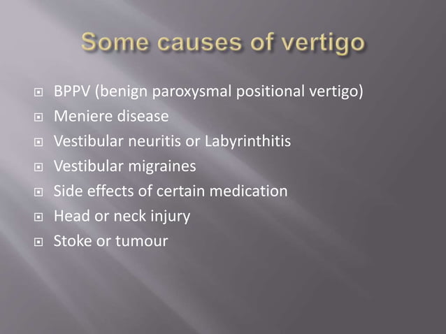 Vertigo medicines | PPT