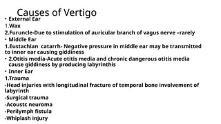 Vertigo ppt and it's complication treatment and management | PPTX