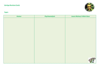 Vertigo revision cards template | DOCX