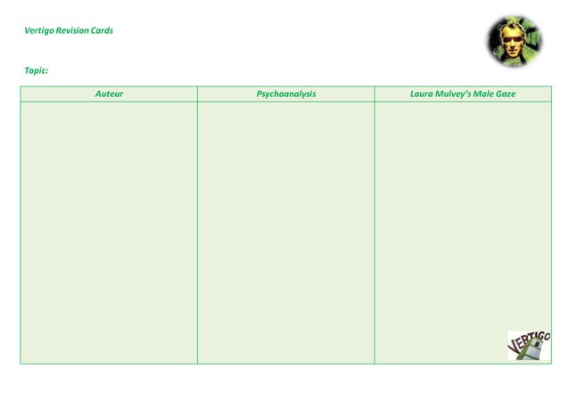 Vertigo revision cards template | DOCX