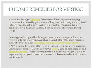 Vertigo treatment | PPT