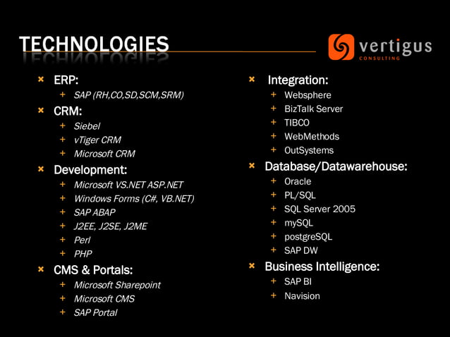 Vertigus Corporate Presentation 2008 | PPT