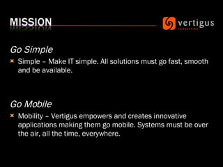 Vertigus Corporate Presentation 2008 | PPT