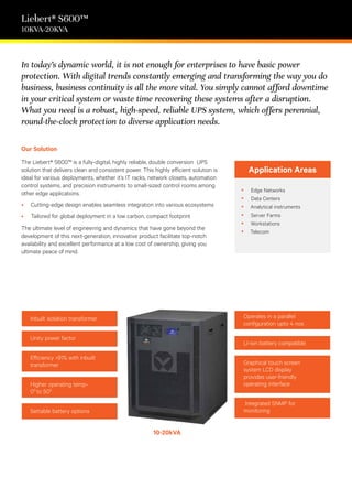 Vertiv - 10-20KVA Super 600 Vertiv UPS new | PDF