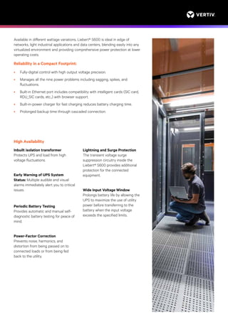 Vertiv - 10-20KVA Super 600 Vertiv UPS new | PDF