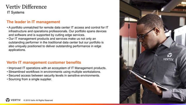An introduction to Vertiv | PPTX | Telecommunications Industry | Industries