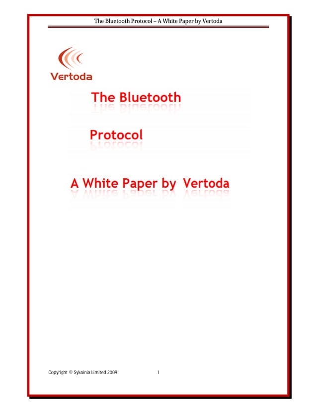 The Bluetooth Protocol | PDF