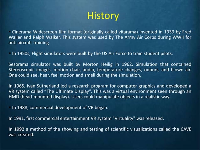 How does virtual reality works? | PPT