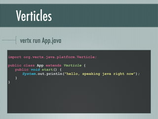 vert.x - life beyond jetty and apache | PPT