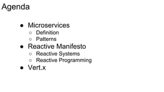 Building Reactive Microservices with Vert.x | PPT