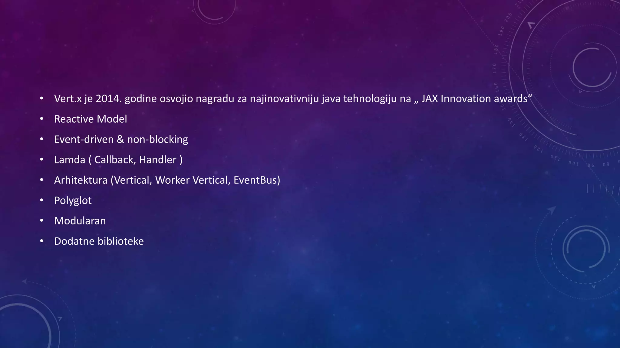 Microservices architecture and Vertx framework | PPT