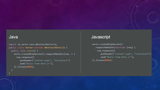 Microservices architecture and Vertx framework | PPT