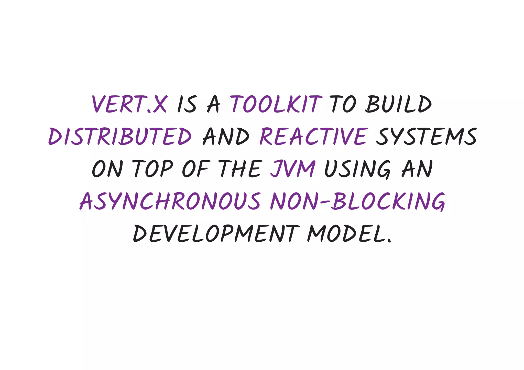 Reactive Distributed Applications With Vertx Ppt