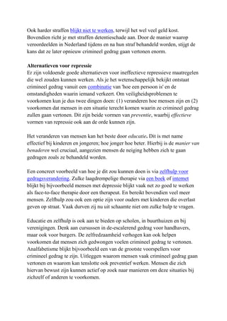 Vervang ineffectieve repressie door alternatieven die wel werken | PDF