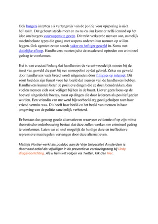 Vervang ineffectieve repressie door alternatieven die wel werken | PDF