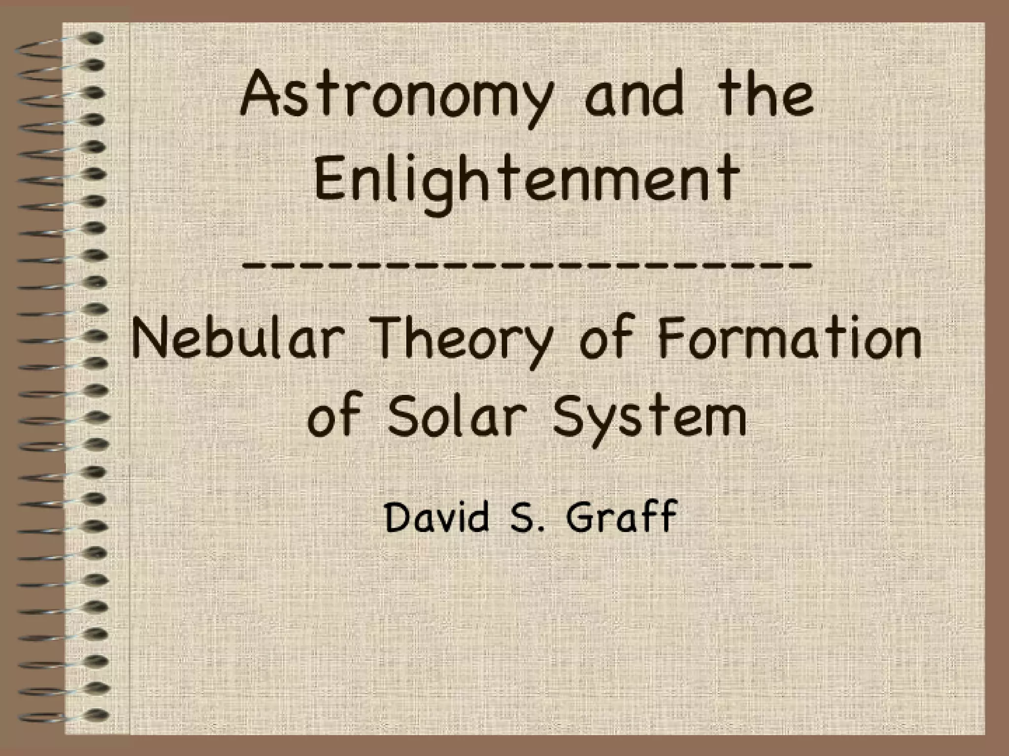 Astronomy and the enlightnement | PDF