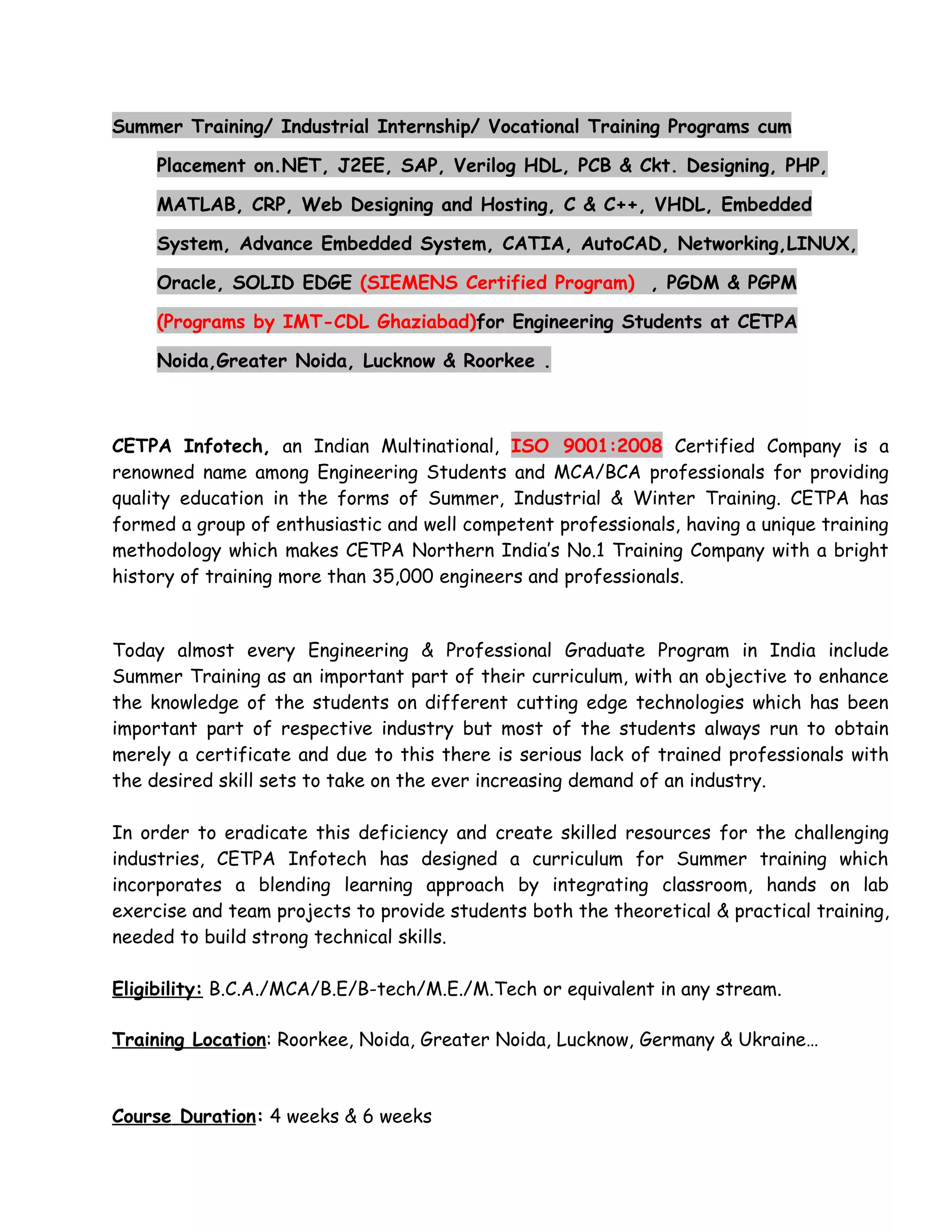 gunanand nautiyal | DOC | Vocational Training | Careers