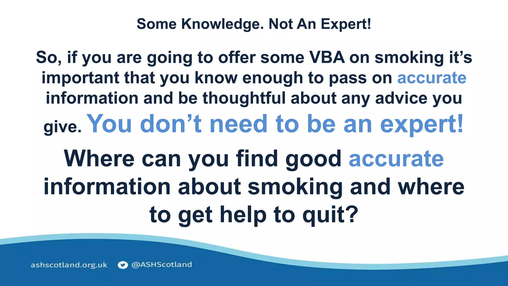 Very brief advice on smoking | PPTX