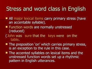 Suprasegmental features and Prosody | PPT