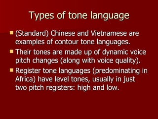 Suprasegmental features and Prosody | PPT