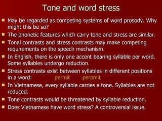 Suprasegmental features and Prosody | PPT