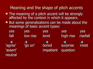 Suprasegmental features and Prosody | PPT