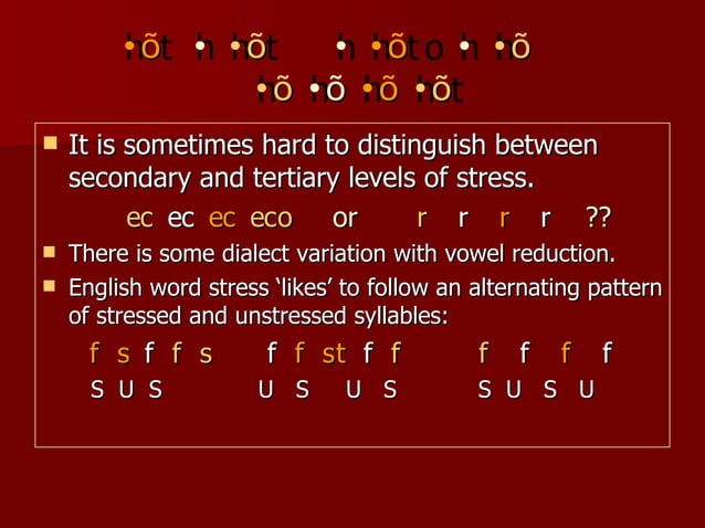 Suprasegmental features and Prosody | PPT