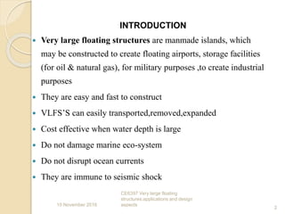 Very large floating structures | PPTX | Civil Engineering Industry | Industries