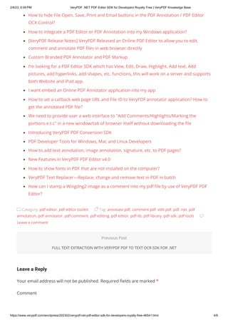 VeryPDF .NET PDF Editor SDK for Developers Royalty Free _ VeryPDF Knowledge Base.pdf