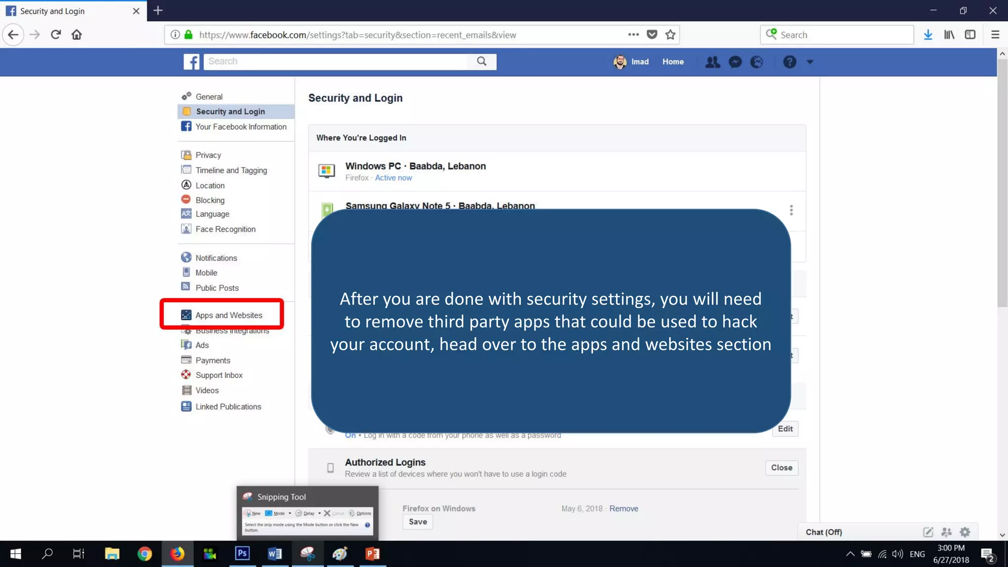 Quick Guide to Facebook security settings | PPT