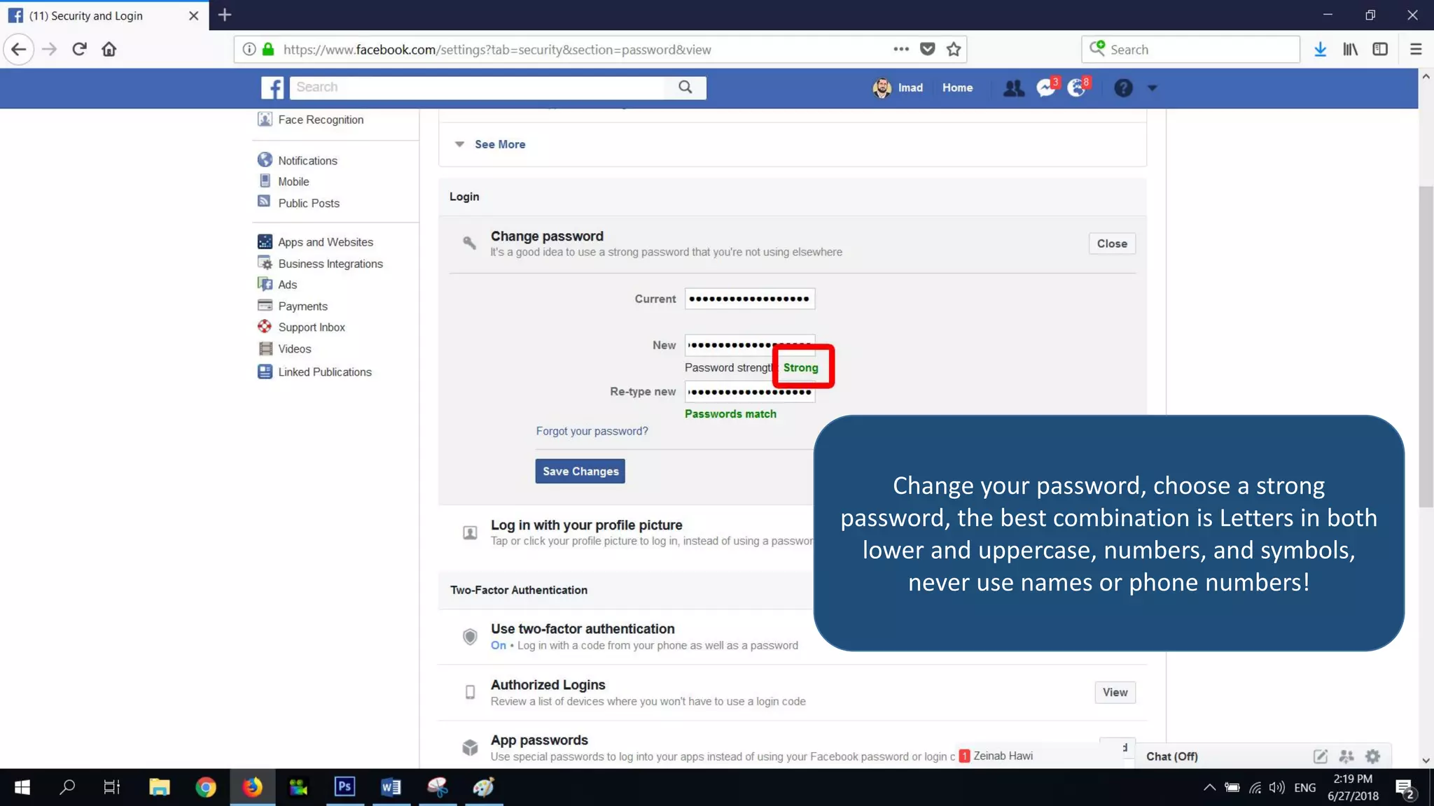 Quick Guide to Facebook security settings | PPT
