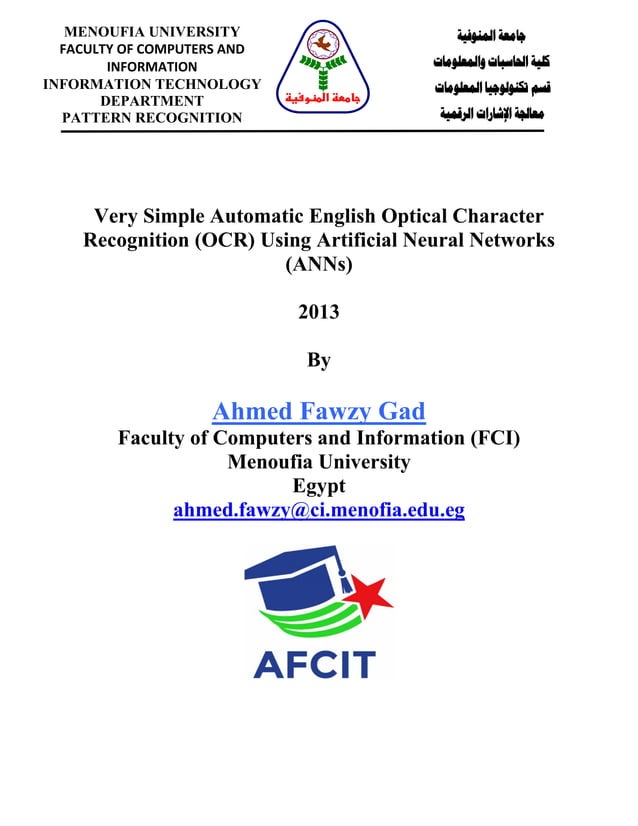 MATLAB Code + Description : Very Simple Automatic English Optical ...
