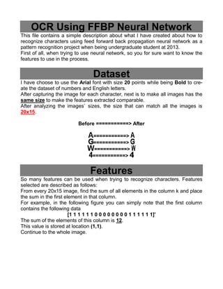 MATLAB Code + Description : Very Simple Automatic English Optical ...