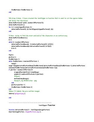 MATLAB Code + Description : Very Simple Automatic English Optical ...