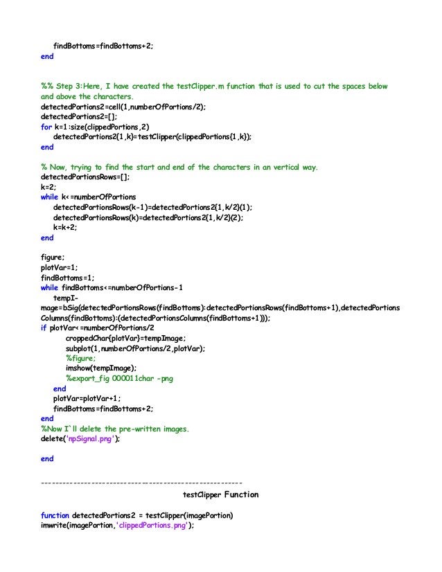 MATLAB Code + Description : Very Simple Automatic English Optical ...