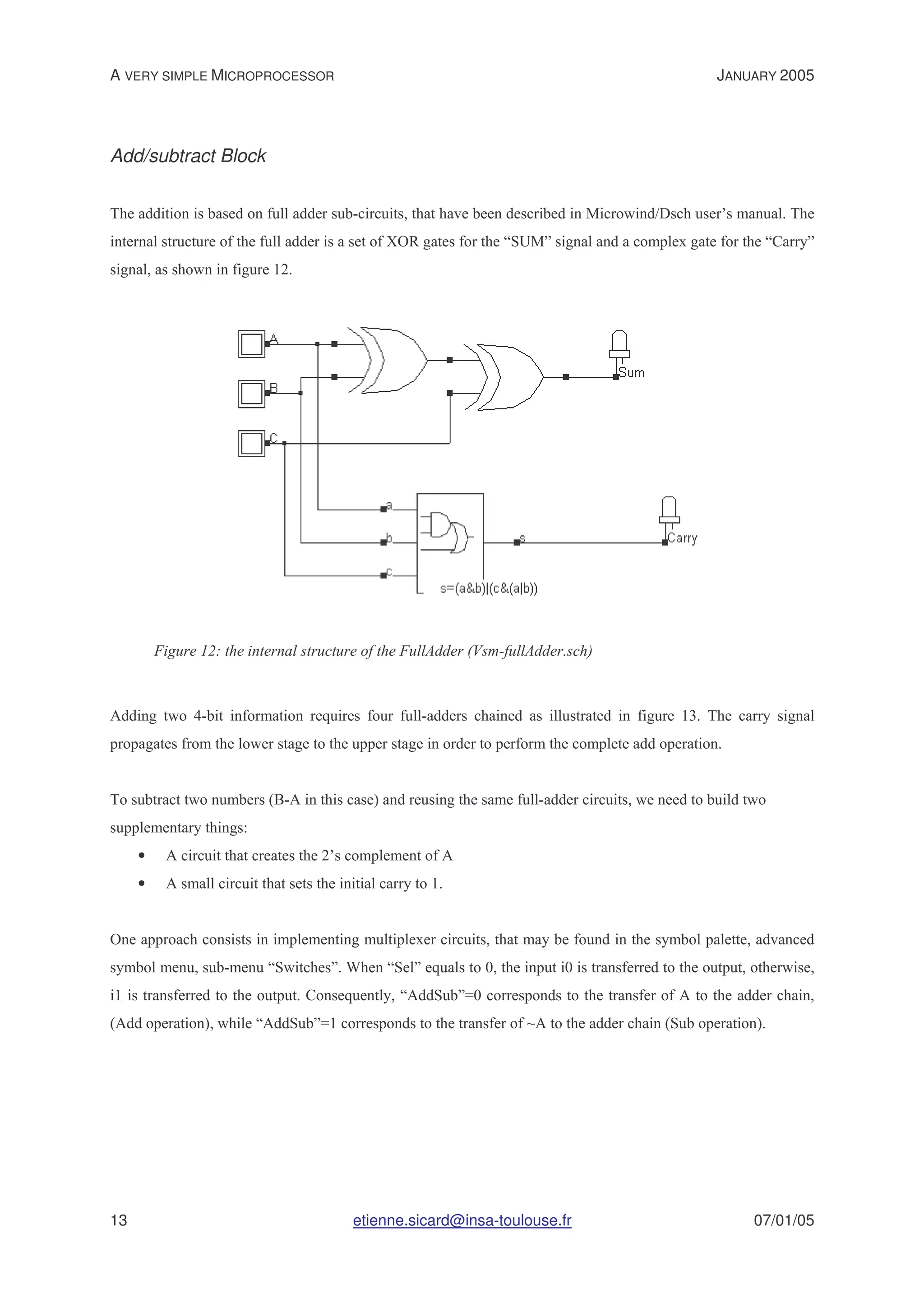 Very simple microprocessor | PDF