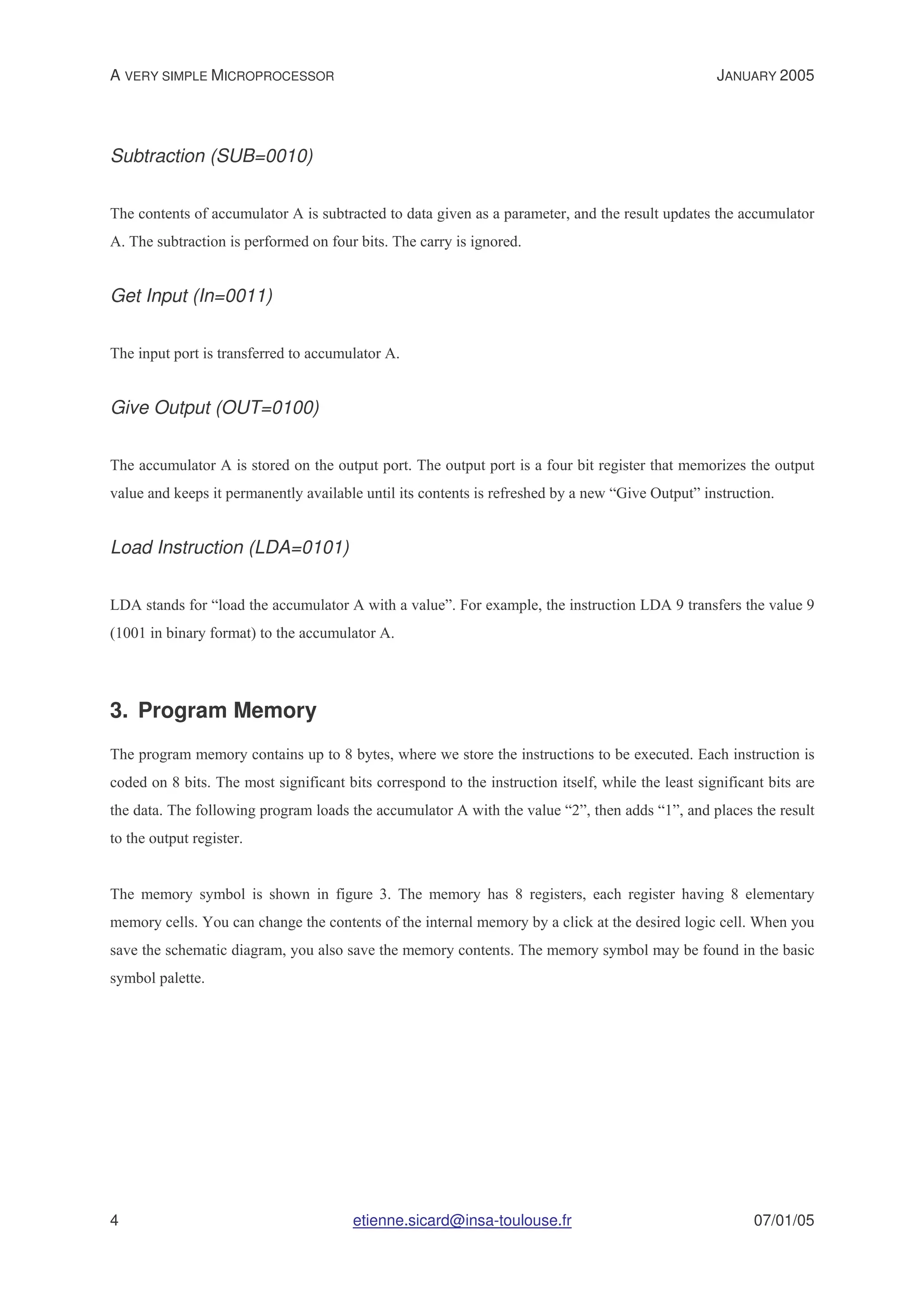 Very Simple Microprocessor Pdf
